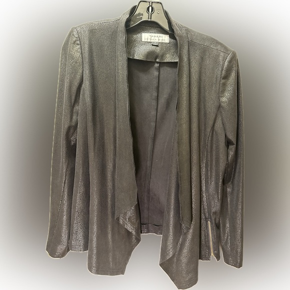 Tahari | Sweaters | Tahari Womens Long Sleeves Black Shiny Metallic ...